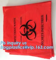 China High temperature resistance 120C Biohazard Garbage Bags Medical Wast Bags for Sterilization Used in Hospital, bagease for sale