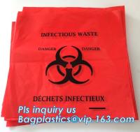 China High temperature resistance 120C Biohazard Garbage Bags Medical Wast Bags for Sterilization Used in Hospital, bagease for sale