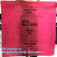 China 8-10 Gallon Medical Waste Trash Bags Compostable Biohazard Waste Bags Infectious Waste Basure Infecciosa Bags, bagplasti for sale