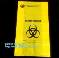 China Hospital Biohazard Bag Medical Waste Garbage Bags Infections Linens Waste Bags, Biodegradable Plastic Hospital biohazard for sale