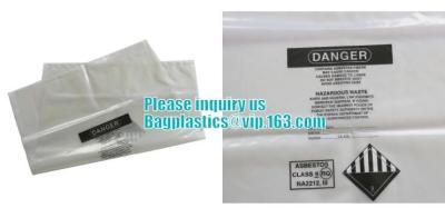 China Asbestos Trash Bags, Extra Large Heavy Duty Clear Asbestos Garbage Removal Construction Waste Bags, bagplastics, bagease for sale