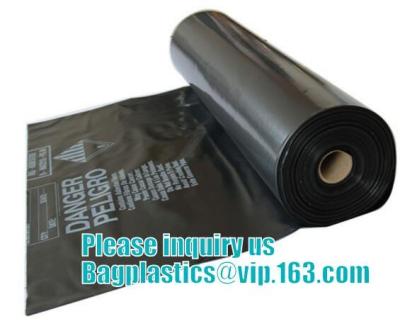 China high quality hazardous waste yellow plastic bag asbestos garbage bag, Asbestos remove bag, asbestos waste bags, asbesto for sale