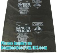 China strong thick asbestos disposal bags, asbestos car garbage rubbish bag, Asbestos waste polyethylene disposal bag, bagese for sale