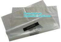 China industry waste clear asbestos bags, Sell clear plastic asbestos rubbish bags with red printing, Strong LDPE Material Asb for sale
