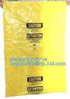 China LDPE Asbestos Bags Transparent / Clear - Plain or Printed, Printed Asbestos Bag, Asbestos waste Bag, Asbestos Colour Fil for sale
