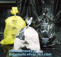 China LDPE Asbestos Bags Transparent / Clear - Plain or Printed, Printed Asbestos Bag, Asbestos waste Bag, Asbestos Colour Fil for sale