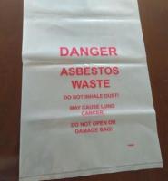 China customized OEM Asbestos waste removal big bag, Asbestos bag big bag ton bag, Danger words printed ldpe asbestos bag, bag for sale