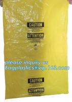 China PE asbestos yard waste bags, Durable Black Large 6 Mil Jumbo Disposal Asbestos Waste Plastic Bags, bagplastics, bagease for sale