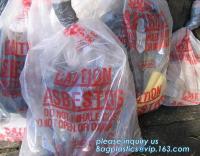 China Wholesale Durable Jumbo Disposal Asbestos Waste Plastic Bags, industrial biodegrade dedicated asbestos garbage bags of y for sale