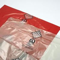 China hazardous waste yellow plastic bag asbestos garbage bag, large clear polythene poly plastic storage asbersto waste buria for sale