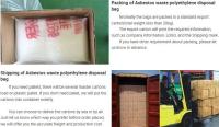 China Clear polyethylene disposal bags for asbestos fiber, asbestos bags with black character printing, polyethylene disposal for sale