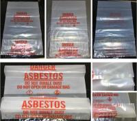 China PE packing bag for Asbestos fibers, large size thicker LDPE asbestos remove bags, Large Asbestos Waste Removal Bags, pac for sale