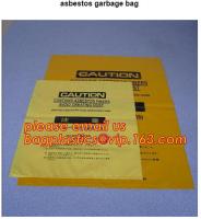 China Yellow Asbestos Disposal Removal and Burial Bags, manufacturer supply Customize yellow color plastic Bag for packing asb for sale