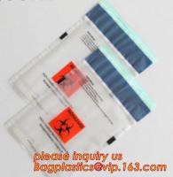 China Ecofriendly Lab Use Plastic 3 Walls Biohazard Pathology Specimen Bag, Plastic Printed LDPE biohazard clear specimen bag for sale