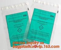 China Biodegradable PLA Plastic Bag Corn Starch Biohazard Specimen k Bag, LDPE Three Walls Specimen Bag with Pocket, pac for sale