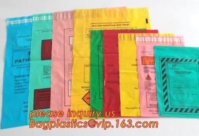 China environmental intaglio printed packaging plastic bag , Clear LDPE Medical Specimen plastic bags, Zip-lock Bag Medical Sp for sale