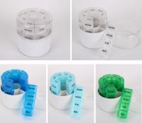 China Premium clear plastic weekly pill holder one grid each day with pill splitter, one week 4case plastic pill container pil for sale