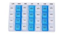 China 28 compartment one weekly plastic pill container, Fancy 7 day clear plastic detachable drugs box 4 doses daily, PILL for sale