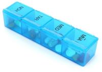 China 7 day a week cool detachable drugs box with 4 case each day, Safely pop-up 7case pill organizer, Mini cute compact pocke for sale