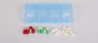China 7 day a week cool detachable drugs box with 4 case each day, Safely pop-up 7case pill organizer, Mini cute compact pocke for sale