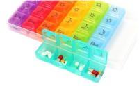 China Safely pop-up 7case pill organizer, 7 day a week cool detachable drugs box with 4 case each day, Mini cute compact pocke for sale