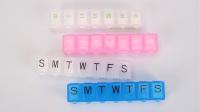 China 7 day plastic pill containers 7 compartment drugs organizer box, Cute detachable plastic pill containers 7 compartment for sale