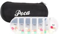 China new style 7case plastic pill box with glasses box, one week 28 compartment with biger box plastic pill holder, Pop up pl for sale