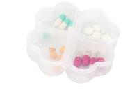China Portable Creative style foldable travel plastic cup with pill case, Random color creative travel cup with pill case for for sale