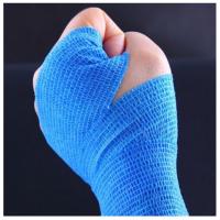 China Cohesive Bandage selling well medical production bule high elastic adhesive wound bandage different size,MEDICAL, BANG for sale