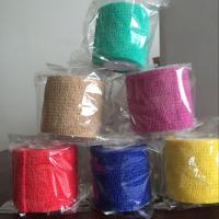 China Medical surgical consumables colored veterinary bandage waterproof wrap cotton adhesive bandage, Vet Wrap Bandages for sale