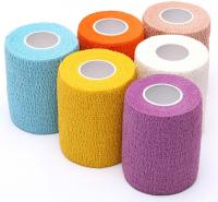China Cohesive Bandage selling well medical production bule high elastic adhesive wound bandage different size,MEDICAL, BANG for sale
