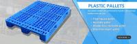 China Light weight one time plastic pallets for transport and storage, Heavy duty cross bottom plastic pallet with 6 runners for sale