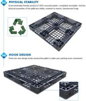 China Light weight one time plastic pallets for transport and storage, Heavy duty cross bottom plastic pallet with 6 runners for sale