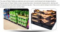 China Light weight one time plastic pallets for transport and storage, Heavy duty cross bottom plastic pallet with 6 runners for sale