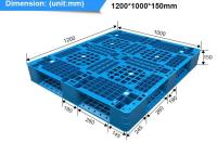 China Light weight one time plastic pallets for transport and storage, Heavy duty cross bottom plastic pallet with 6 runners for sale