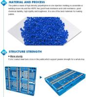 China Light weight one time plastic pallets for transport and storage, Heavy duty cross bottom plastic pallet with 6 runners for sale