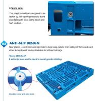 China Light weight one time plastic pallets for transport and storage, Heavy duty cross bottom plastic pallet with 6 runners for sale