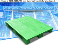 China Light weight one time plastic pallets for transport and storage, Heavy duty cross bottom plastic pallet with 6 runners for sale