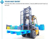 China Light weight one time plastic pallets for transport and storage, Heavy duty cross bottom plastic pallet with 6 runners for sale