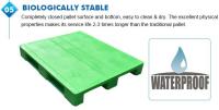 China Light weight one time plastic pallets for transport and storage, Heavy duty cross bottom plastic pallet with 6 runners for sale