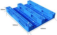 China Light weight one time plastic pallets for transport and storage, Heavy duty cross bottom plastic pallet with 6 runners for sale