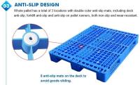 China Light weight one time plastic pallets for transport and storage, Heavy duty cross bottom plastic pallet with 6 runners for sale