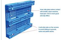 China Light weight one time plastic pallets for transport and storage, Heavy duty cross bottom plastic pallet with 6 runners for sale