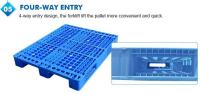 China Light weight one time plastic pallets for transport and storage, Heavy duty cross bottom plastic pallet with 6 runners for sale