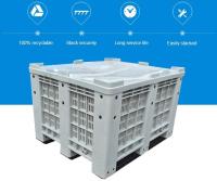 China Light weight one time plastic pallets for transport and storage, Heavy duty cross bottom plastic pallet with 6 runners for sale