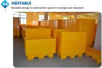 China Light weight one time plastic pallets for transport and storage, Heavy duty cross bottom plastic pallet with 6 runners for sale