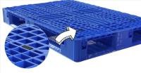 China Light weight one time plastic pallets for transport and storage, Heavy duty cross bottom plastic pallet with 6 runners for sale