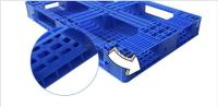 China Light weight one time plastic pallets for transport and storage, Heavy duty cross bottom plastic pallet with 6 runners for sale