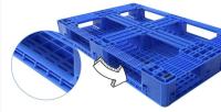 China Light weight one time plastic pallets for transport and storage, Heavy duty cross bottom plastic pallet with 6 runners for sale