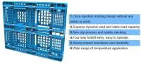 China Custom 1200x1000x150 mm 4 way entry anti-slip plastic pallet, Cheap accept custom single faced plastic pallet prices for sale